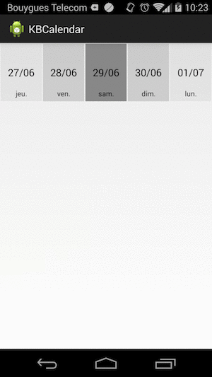 GitHub - Kevin-Bernage/KBCalendar-Android: Horizontal view of calendar days